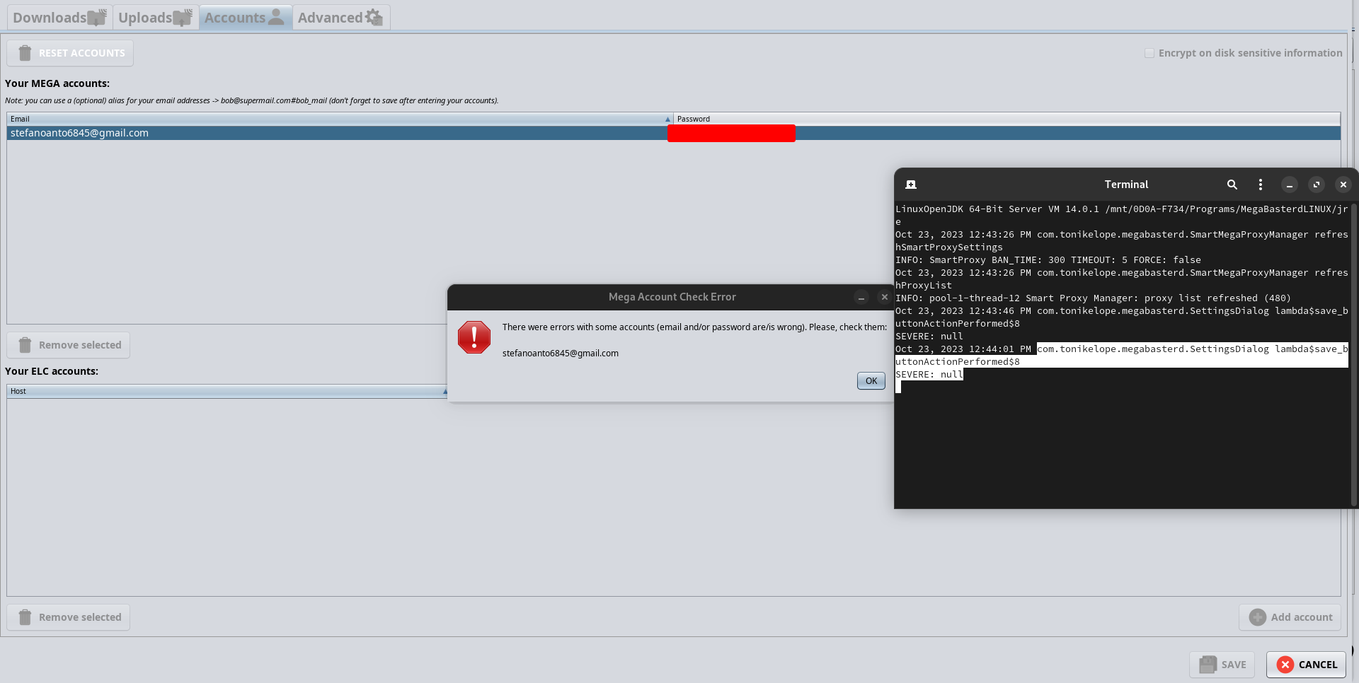 Error when adding MEGA account · Issue #594 · tonikelope/megabasterd · GitHub