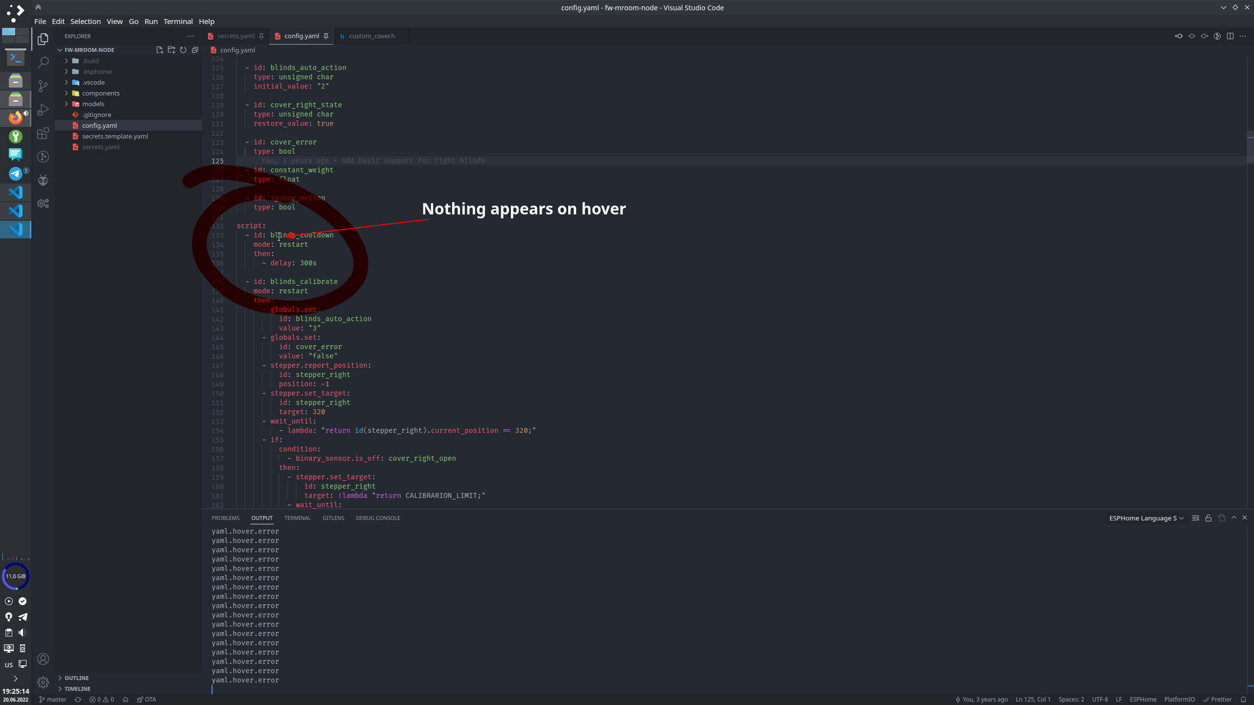 Extension doesn't work on VSCode 1.68 · Issue #47 · esphome/esphome-vscode · GitHub