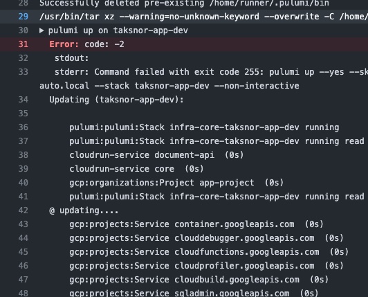 pulumi output are not display during pulumi up · Issue #731 · pulumi/actions · GitHub