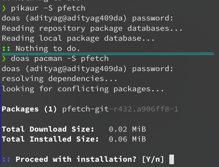 "Nothing to do." message for installable packages by pacman · Issue #627 · actionless/pikaur ...