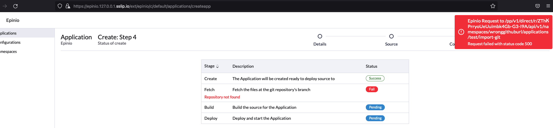 Feature Request: Verify URL when Application Source Type is Git URL · Issue #107 · epinio/ui ...