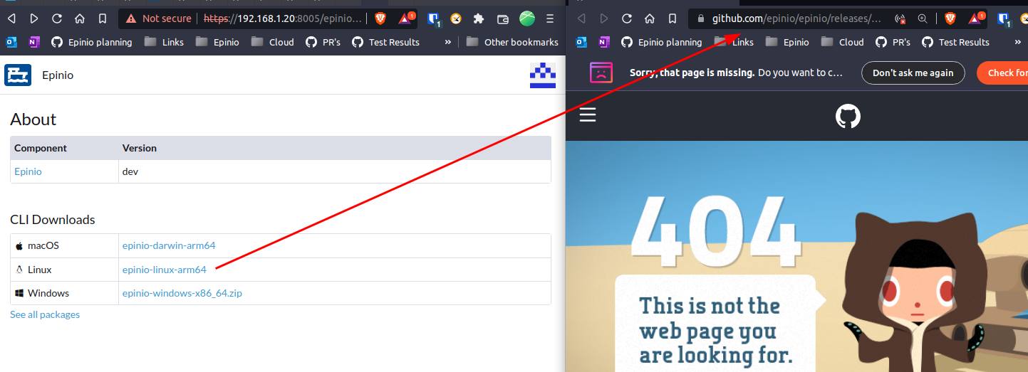 Link to cli binaries from UI · Issue #144 · epinio/ui · GitHub