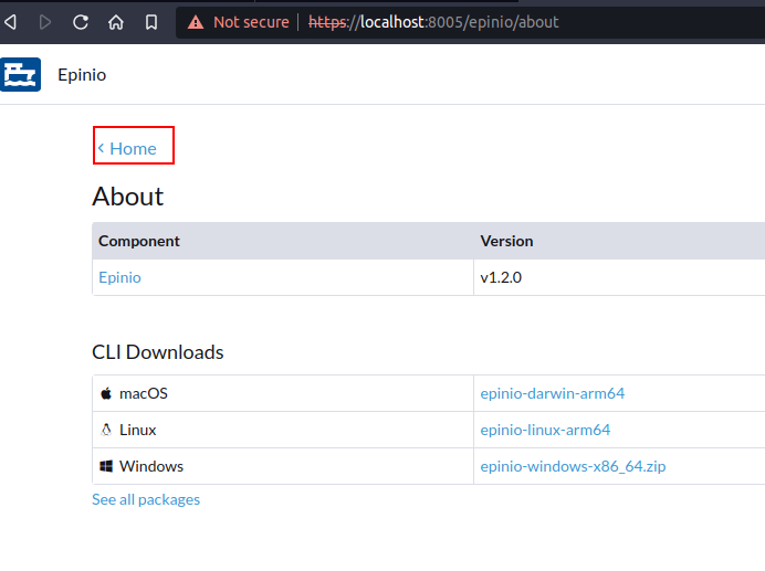[UI] Back button in about page disappears after reloading page · Issue #159 · epinio/ui · GitHub