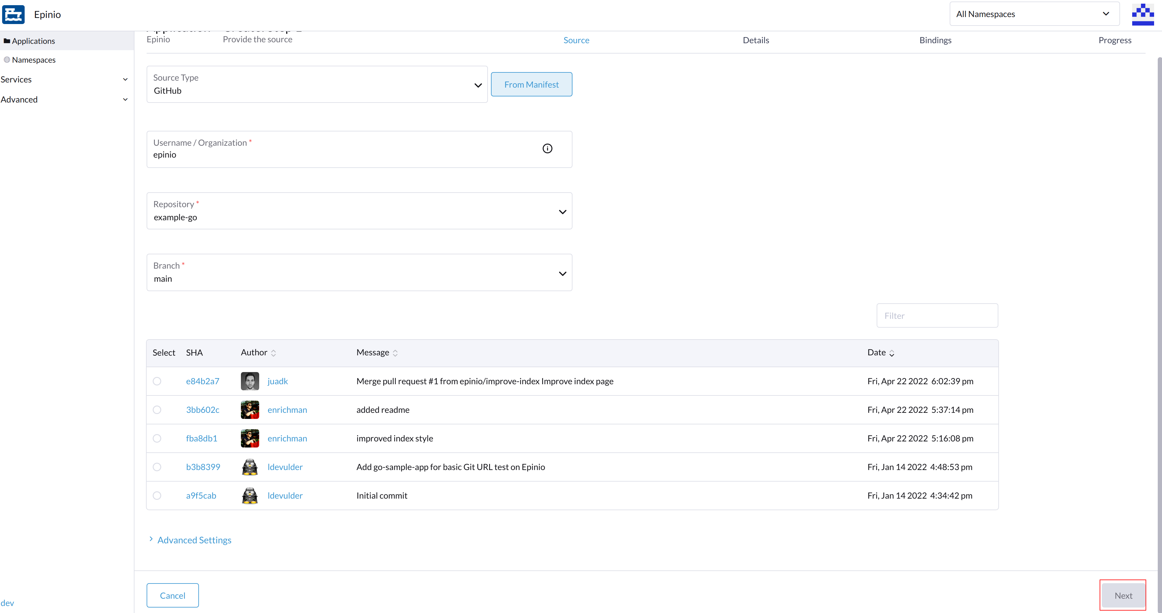 User Not Prevented From Deploying App In Github Source Type Without Repository Selected · Issue