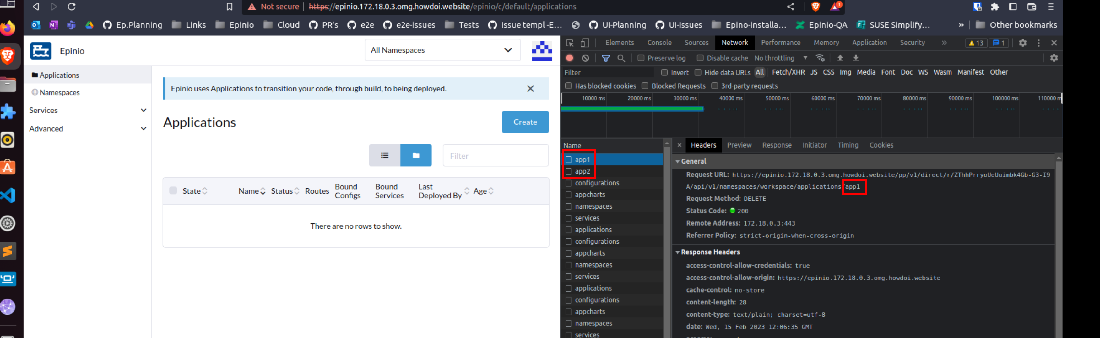 [ui] Implement Batch Deletion Apis · Issue 168 · Epinio Ui · Github