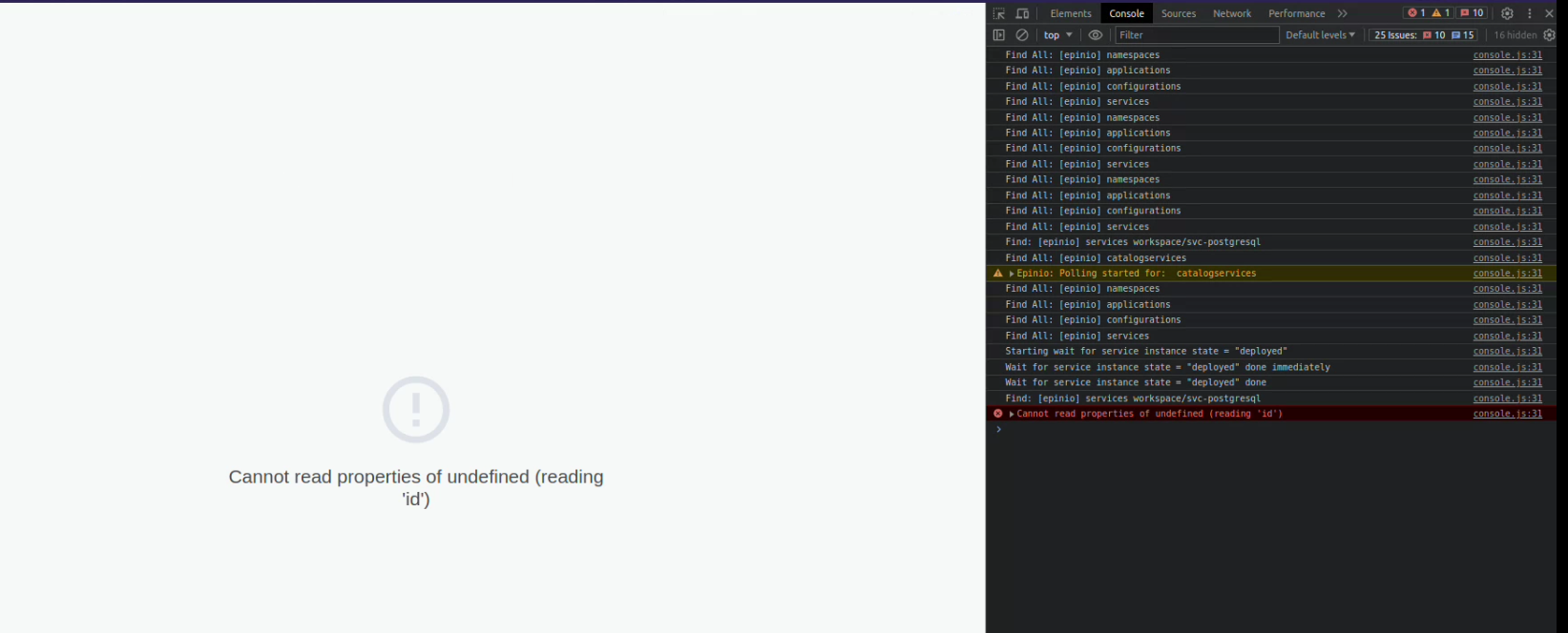 [ui] Blank Screen When Attempting To Bind Existing Service To An App · Issue 314 · Epinio Ui