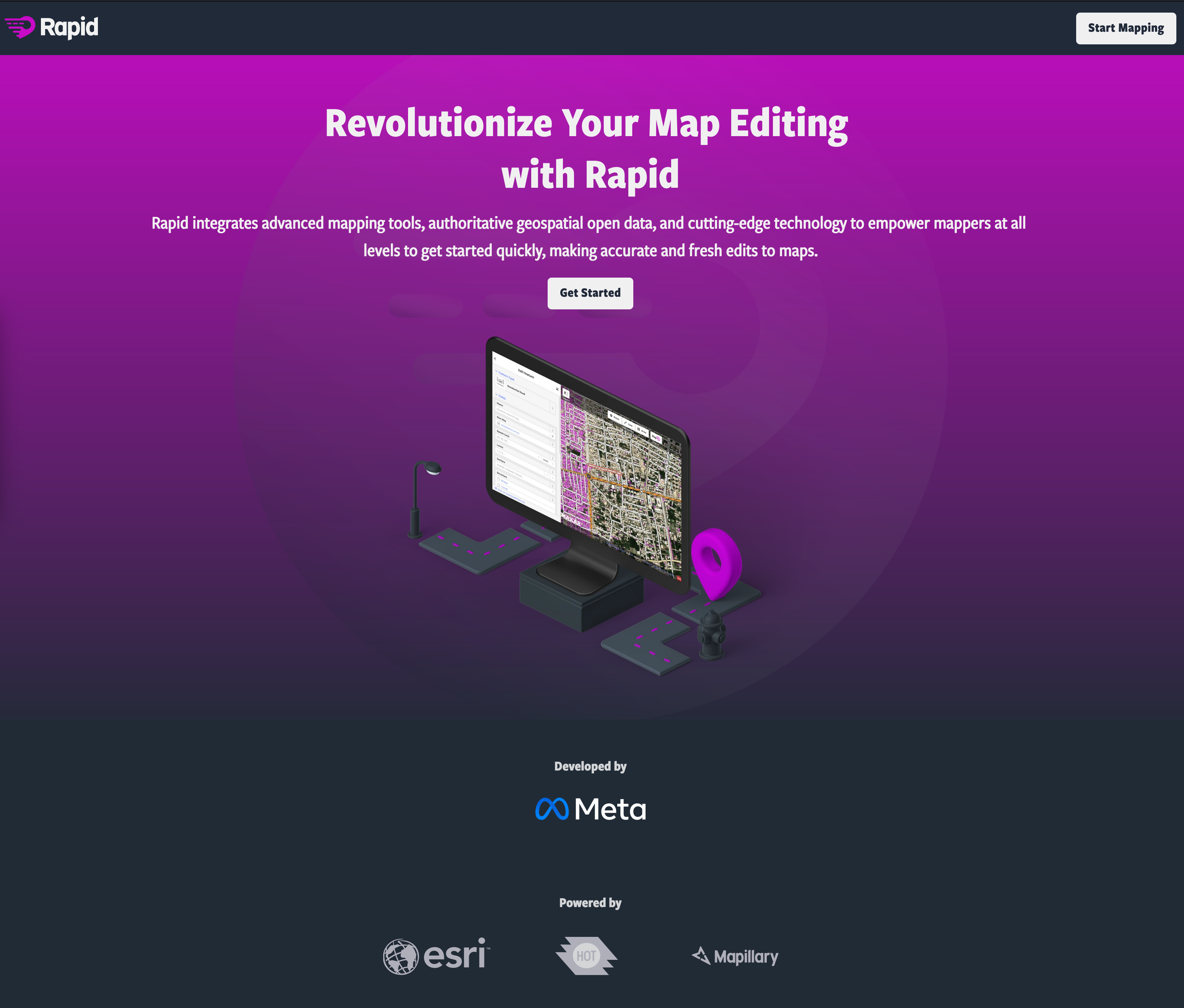 Mention OpenStreetMap "above the fold" on rapideditor.org · Issue #894 · facebook/Rapid · GitHub