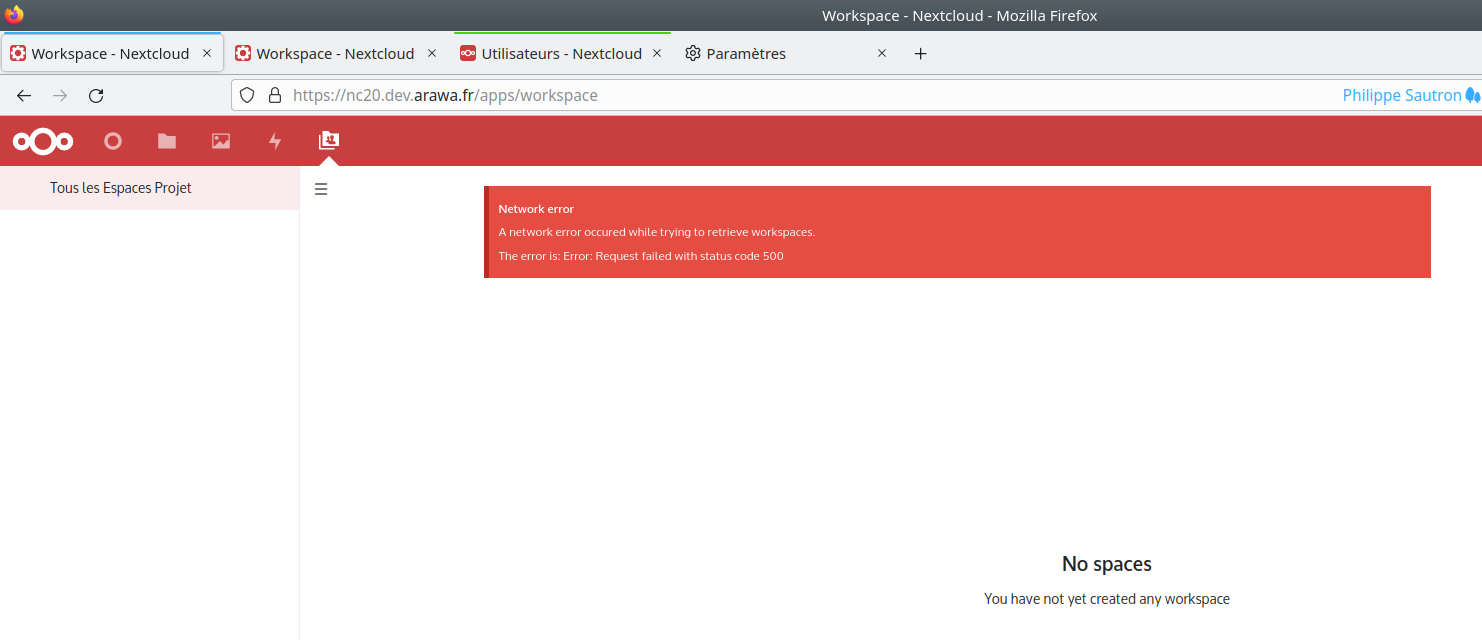 Bug : GE can't see his workspaces in All Workspaces · Issue #215 · arawa/workspace · GitHub