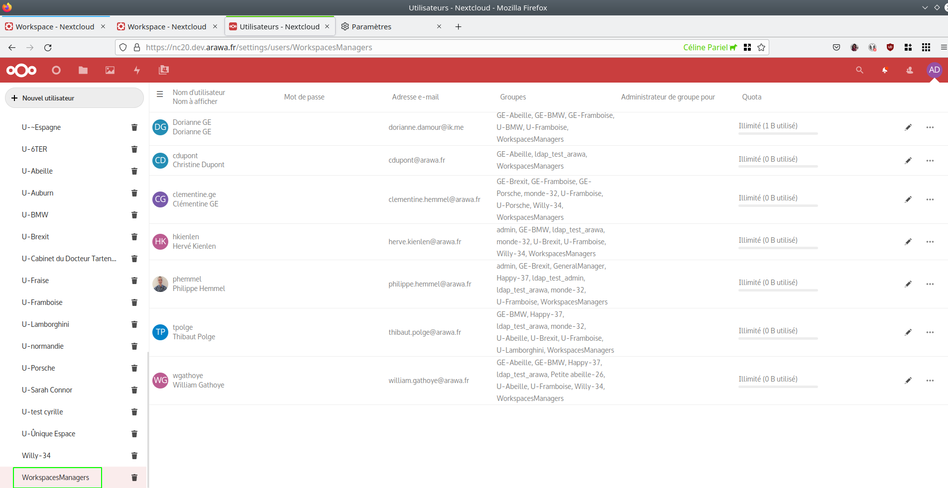 Bug: a new GE is not added to the WorkspaceManagers group (major bug) · Issue #232 · arawa ...