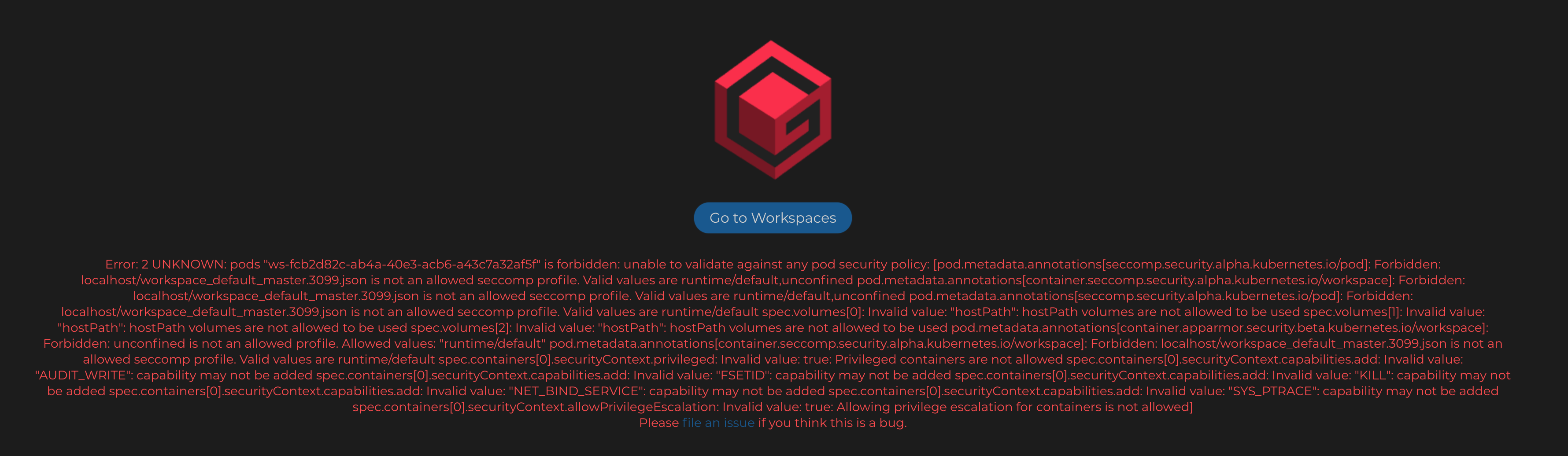 Staging Cannot Restart Workspace · Issue 3057 · Gitpod Iogitpod · Github