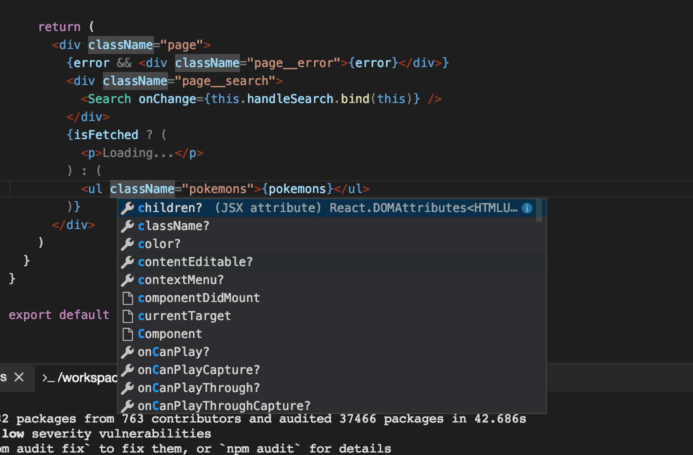 JSX Syntax not working · Issue #314 · gitpod-io/gitpod · GitHub
