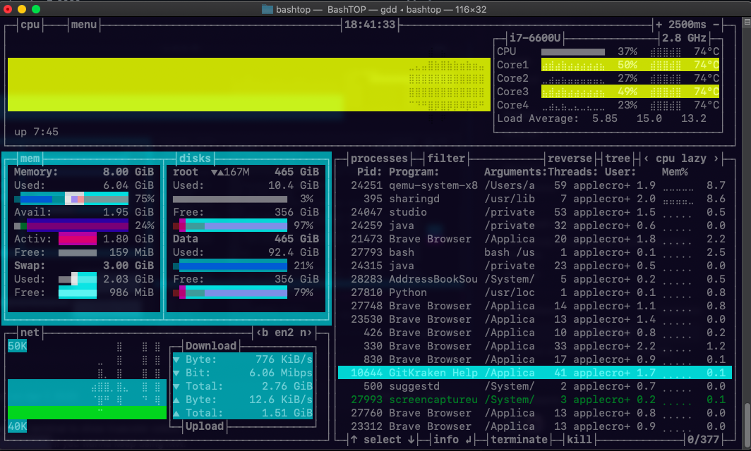 Background colors with urxvt · Issue #5 · aristocratos/bashtop · GitHub