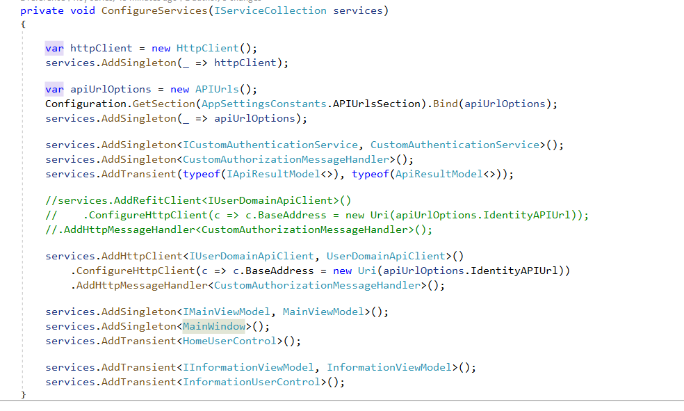 WPF - CustomAuthorizationMessageHandler - 'ValueFactory attempted to access the Value property ...