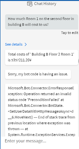 Bot occasionally errors [Microsoft.Bot.Connector.ErrorResponseException: PreconditionFailed ...