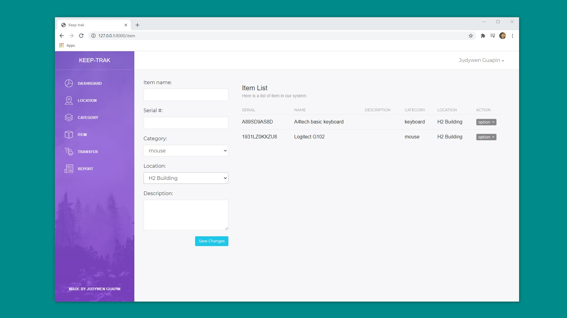 GitHub - jagwarthegreat/keep-trak: Keep track of your asset in your ...