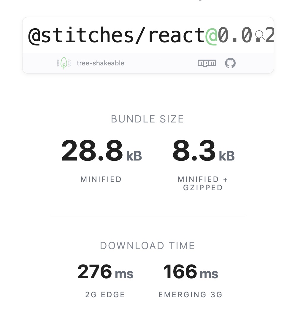 Improve Bundle Size · Issue 205 · Stitchesjsstitches · Github 
