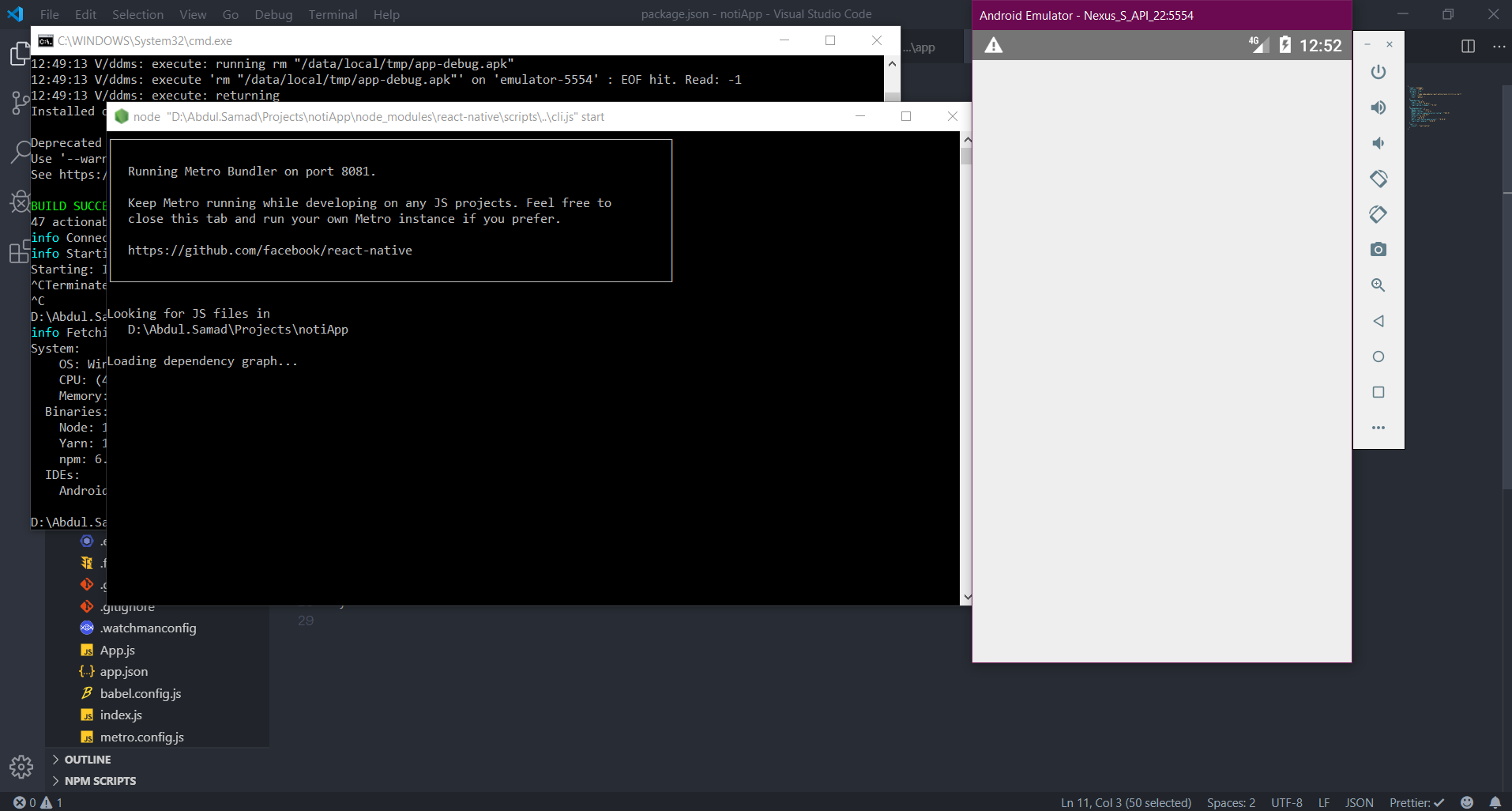 the app can't load from the metro bundler. · Issue #25993 · facebook/react-native · GitHub