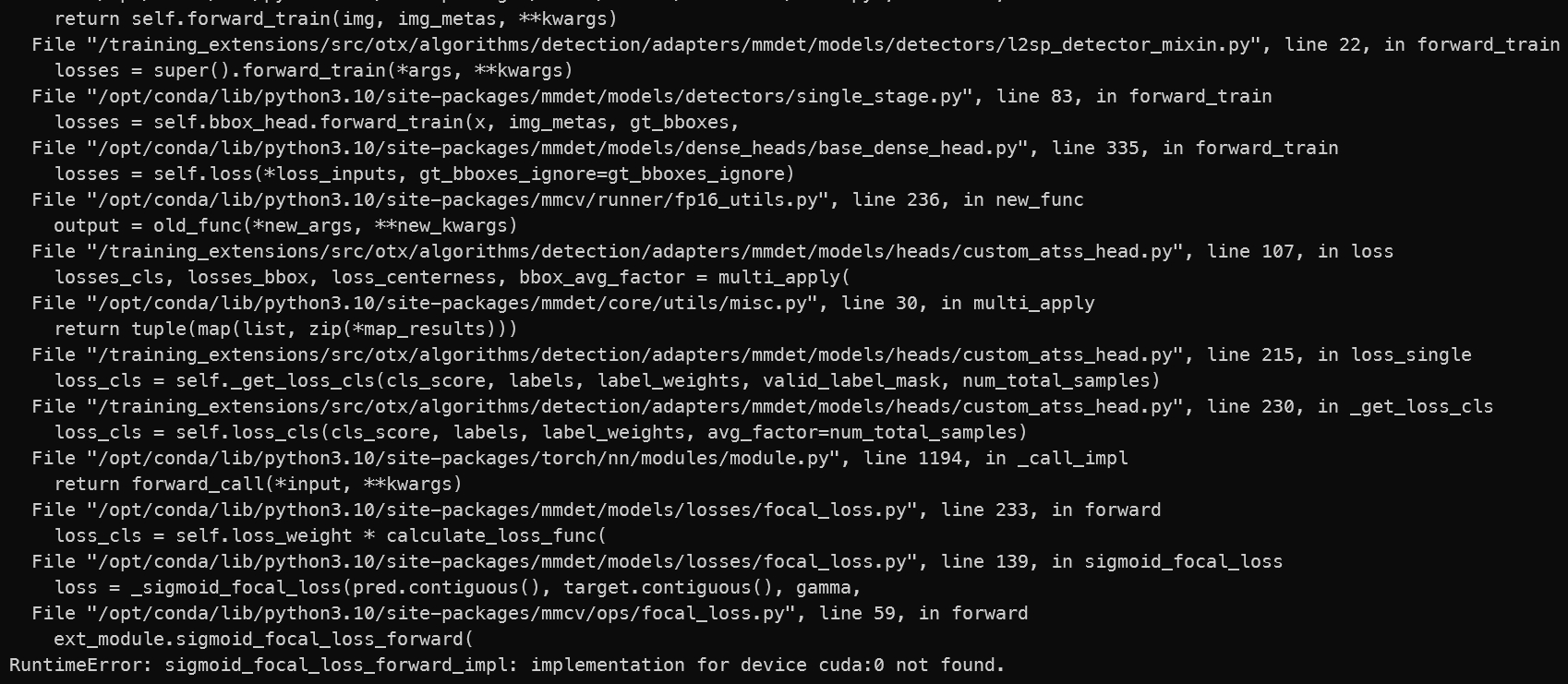 Runtimeerror Nmsimpl Implementation For Device Cuda0 Not Found · Issue 2343 