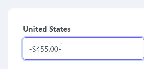 InputNumber: Doesn't allow minus sign in currency mode · Issue #4875 · primefaces/primereact ...