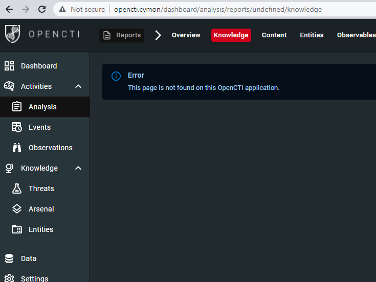 Impossible to display Info about Reports in frontend · Issue #1685 · OpenCTI-Platform/opencti ...