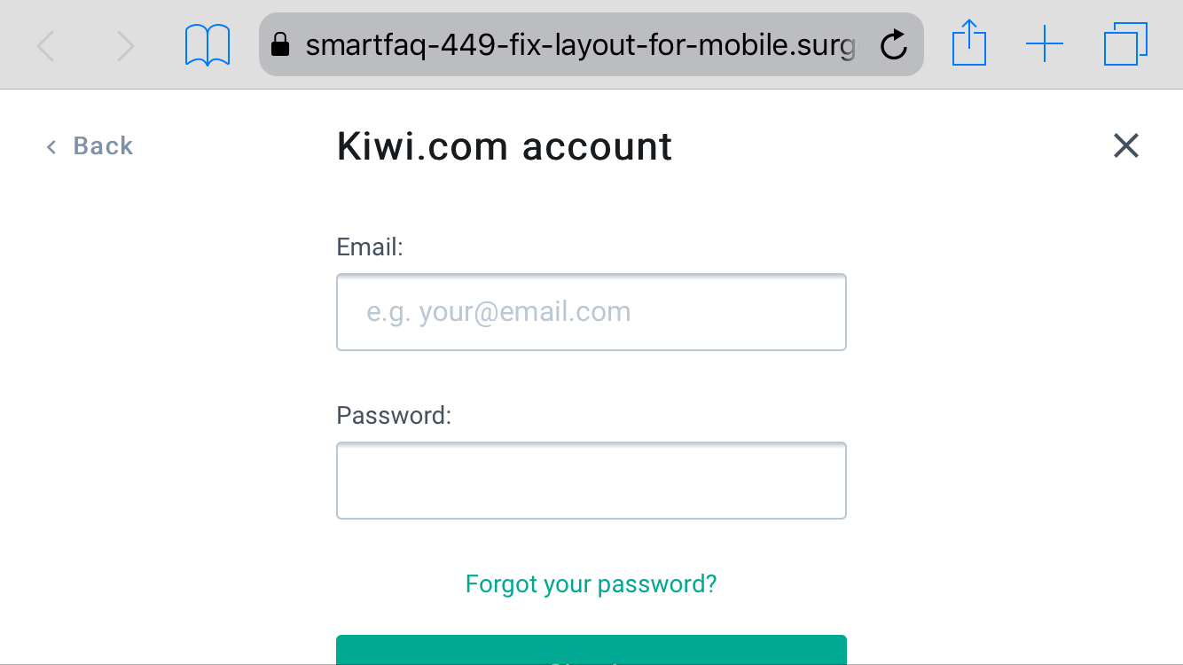 Responsive layout is still broken on mobile · Issue #449 · kiwicom/smart-faq · GitHub