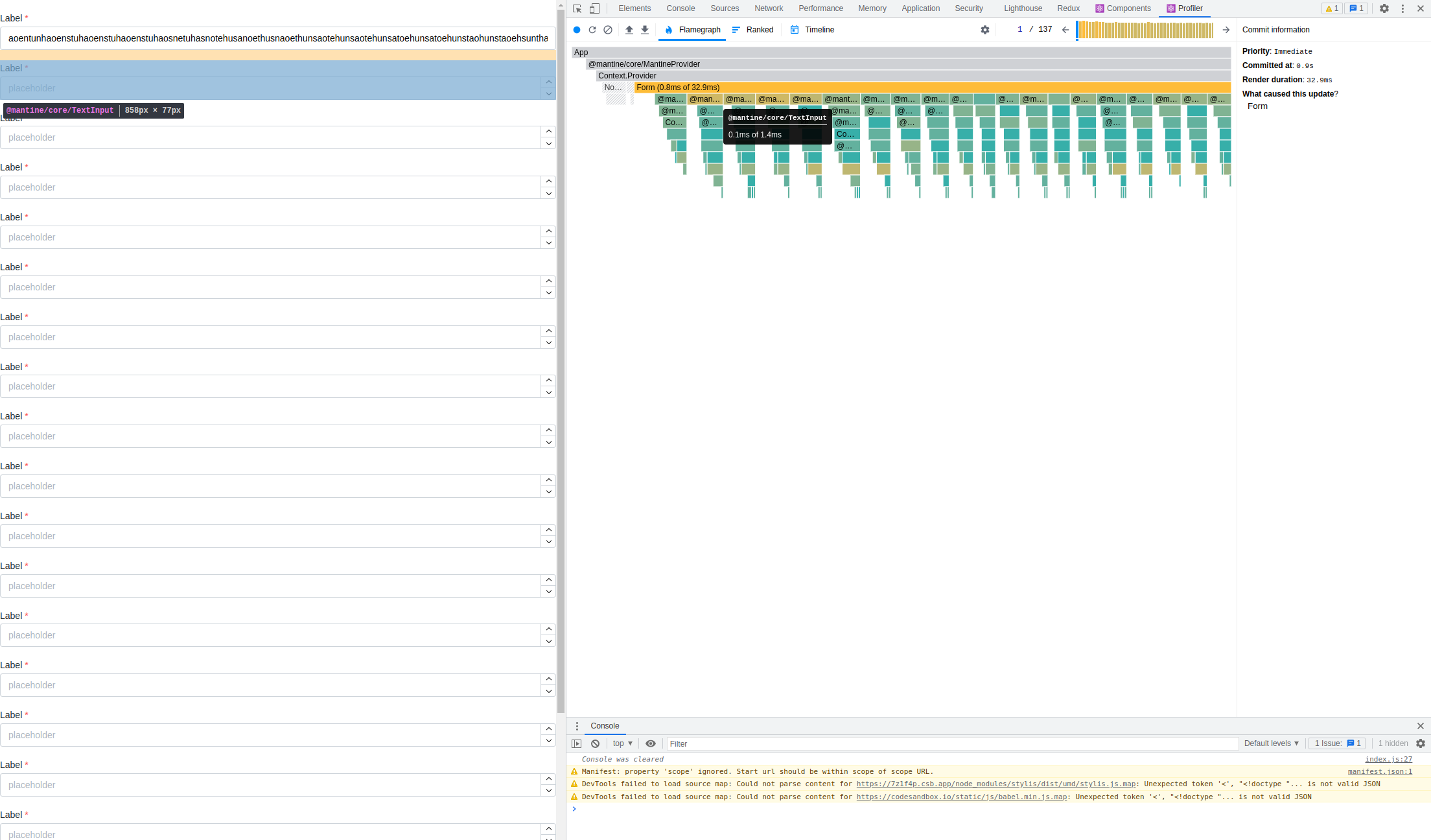 20 Forms Causing Performance Issue Because Of Unneeded Re Render When Typing · Issue 3881