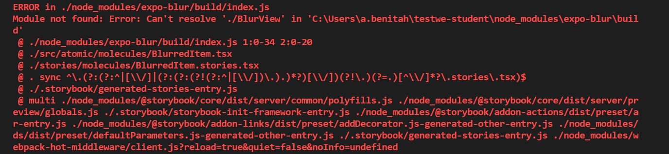 Expo-blur error with storybook · Issue #10119 · expo/expo · GitHub