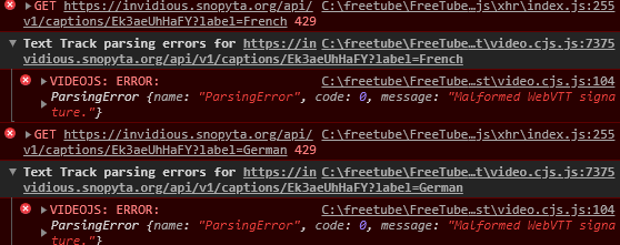 Captions dont always work · Issue #763 · FreeTubeApp/FreeTube · GitHub