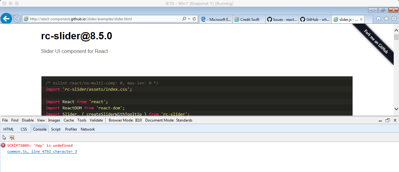 Slider Does Not Show Up In Ie11 Object Doesnt Support Property Or Method Includes · Issue 