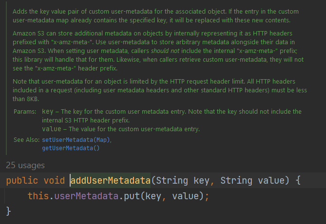 Add option to provide S3 object user metadata when writing files to S3 · Issue #4865 ...