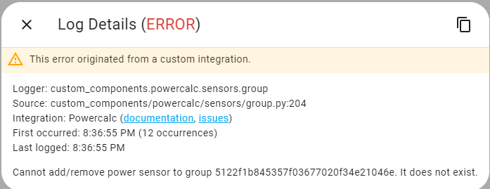 Cannot add/remove power sensor to group · Issue #1290 · bramstroker/homeassistant-powercalc · GitHub