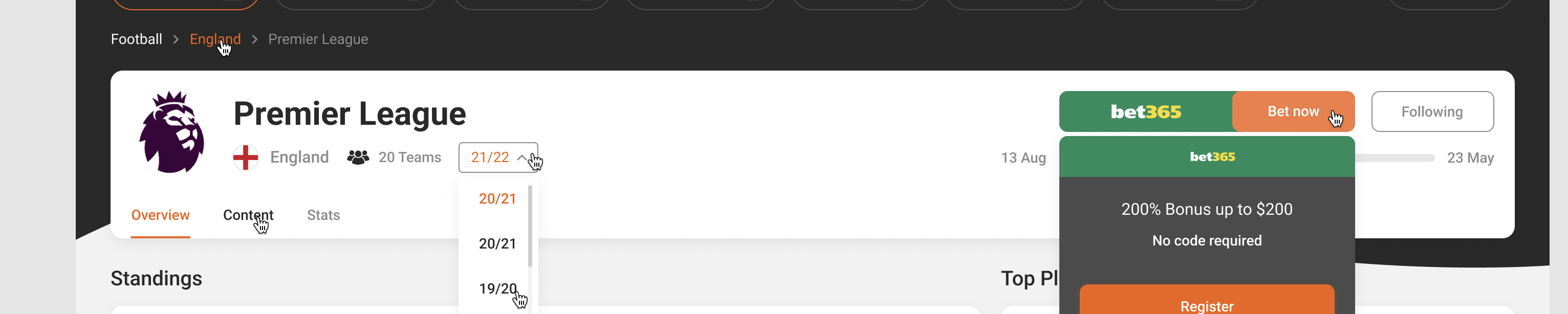 Tournaments Widget 2 Standings - Frontend · Issue #374 · Betarena ...