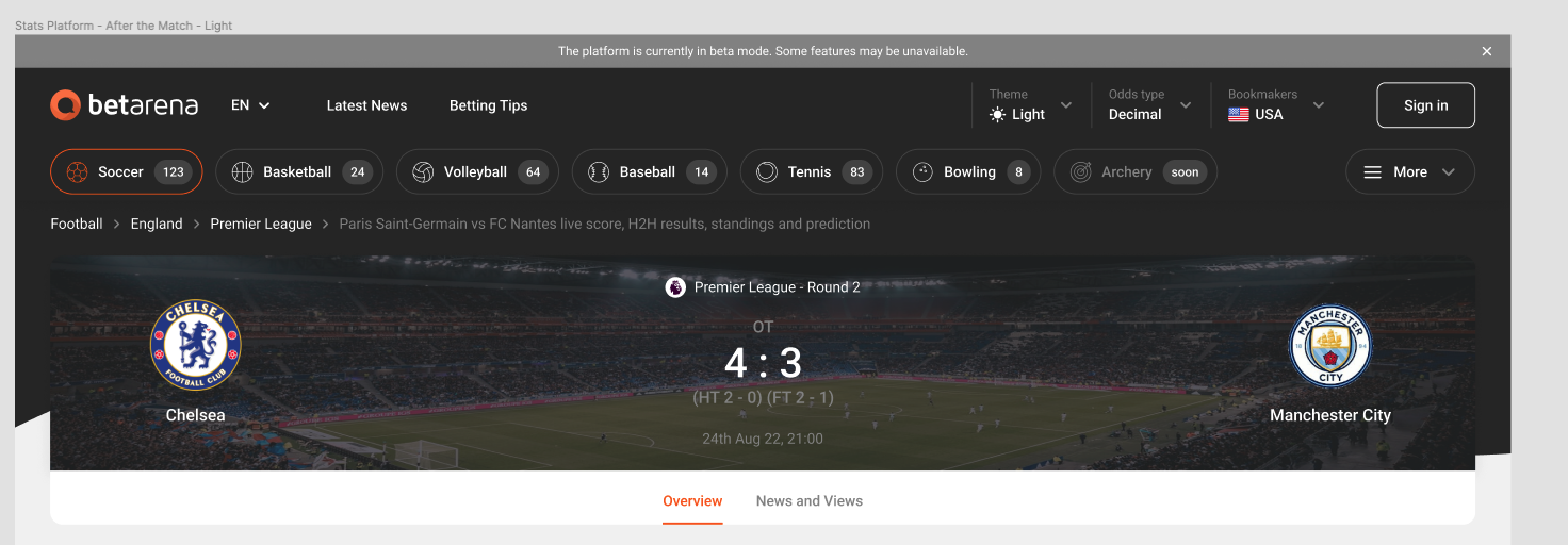 Frontend - Widget fixture_scoreboard · Issue #701 · Betarena/scores ...