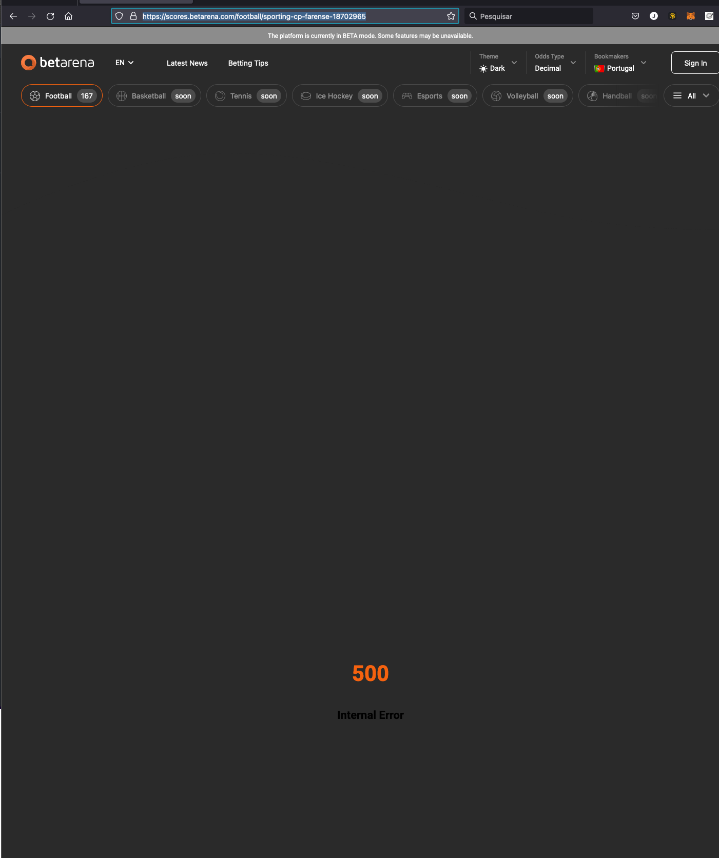 Fixture unavailable · Issue #906 · Betarena/scores · GitHub