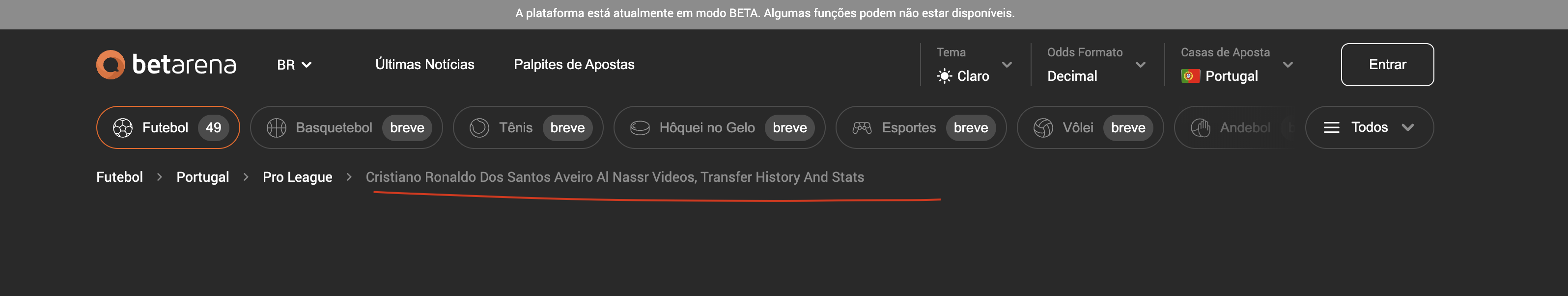 Players Football Frontend page generation · Issue #1115 · Betarena ...