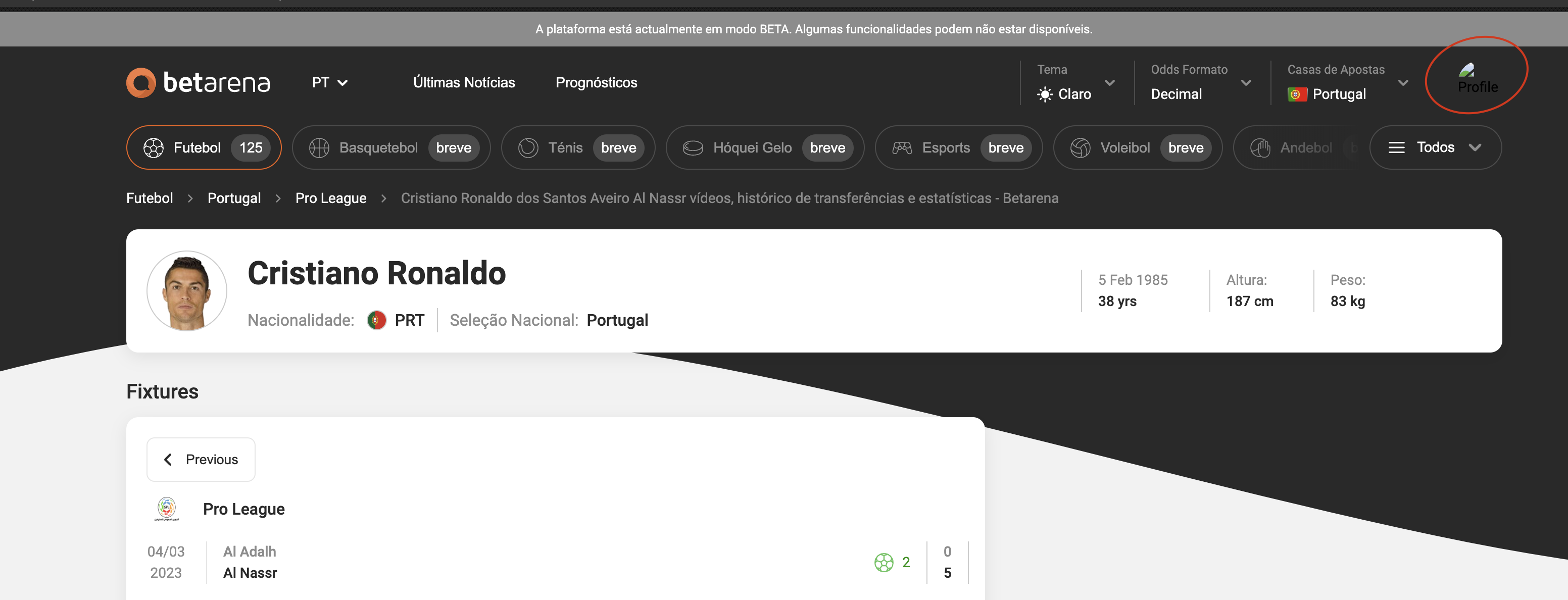 Profile Photo Missing · Issue 1206 · Betarena Scores · Github