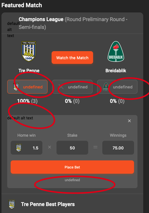 Tournaments - Odds missing on all tournaments · Issue #1418 · Betarena/scores · GitHub