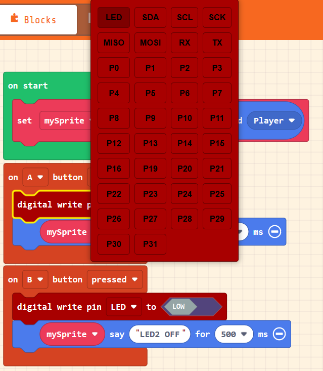 No possibility to activate second LED on Meowbit · Issue #1854 ...