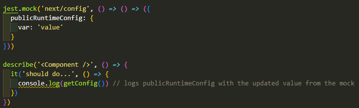 Is it possible to mock publicRuntimeConfig with Jest? · vercel next.js ...