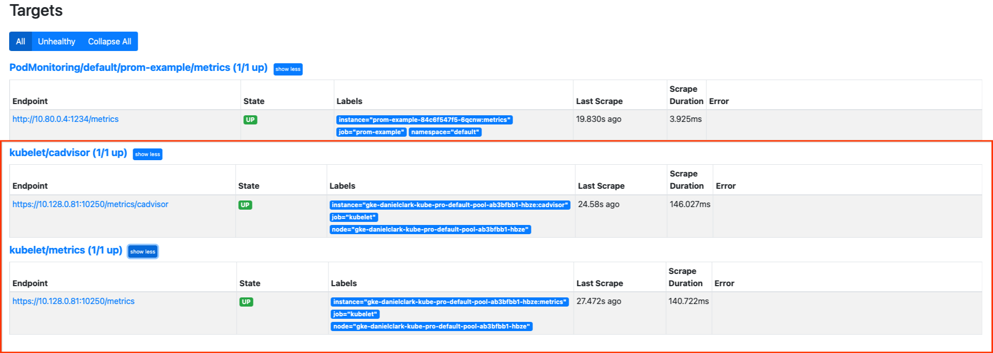 Support querying cAdvisor in kubelet · Issue #197 · GoogleCloudPlatform/prometheus-engine · GitHub