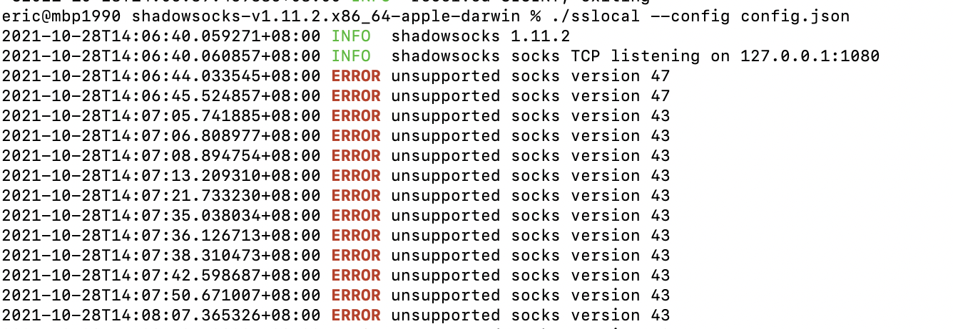 client exited with error: unsupported socks version 0x43 · Issue #340 ...