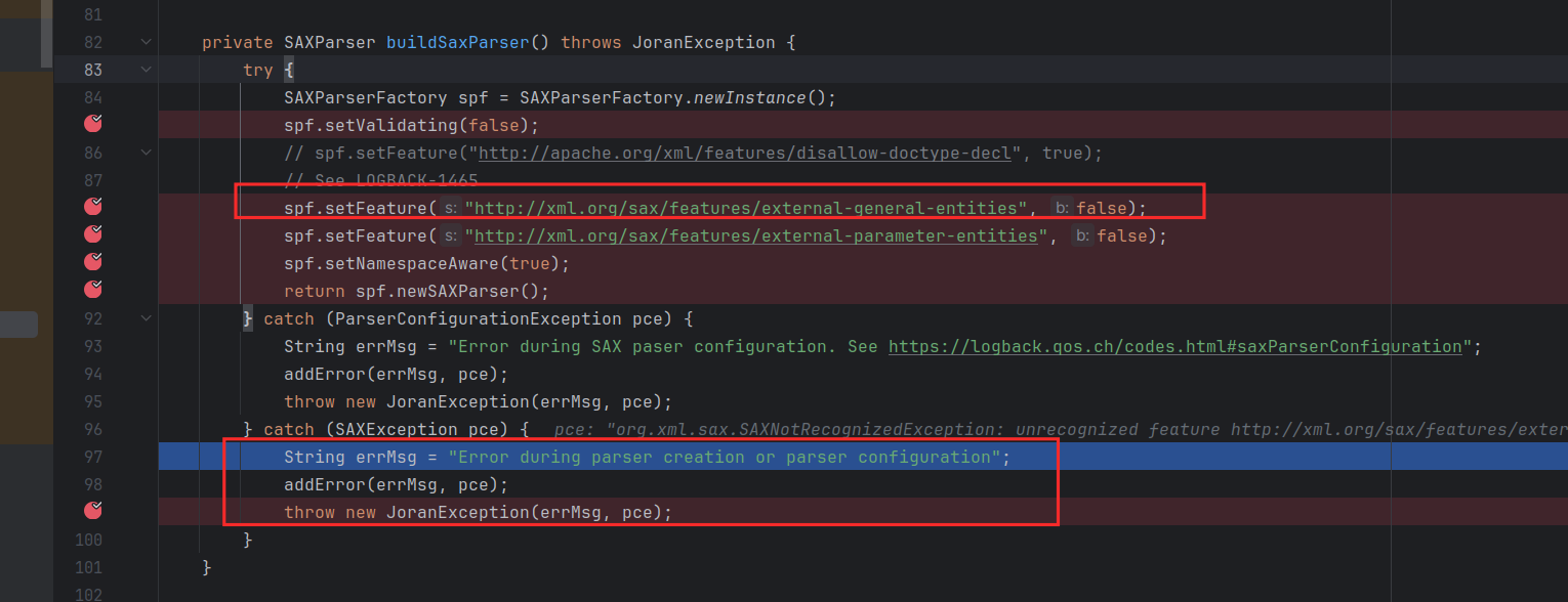 Springboot Boot Error Unrecognized Feature Sax Features External General