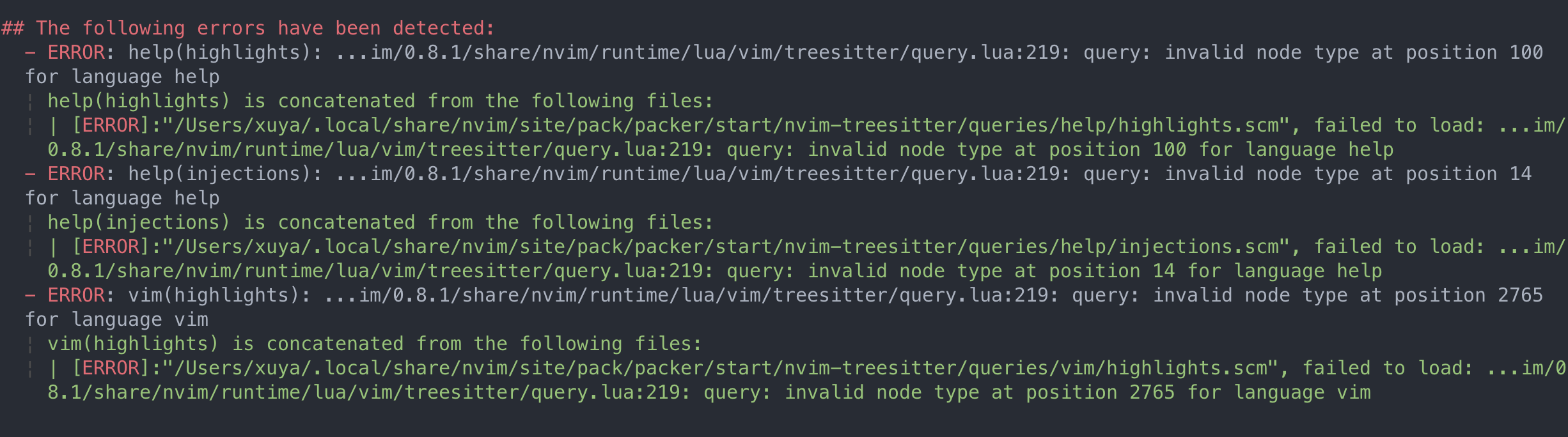 I need to turn on highlighting manually? · Issue #3888 · nvim-treesitter/nvim-treesitter · GitHub