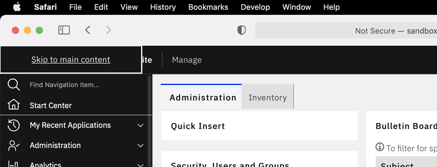 "Skip to main content" link is showing up with tab navigation on Hamburger · Issue #2123 ...