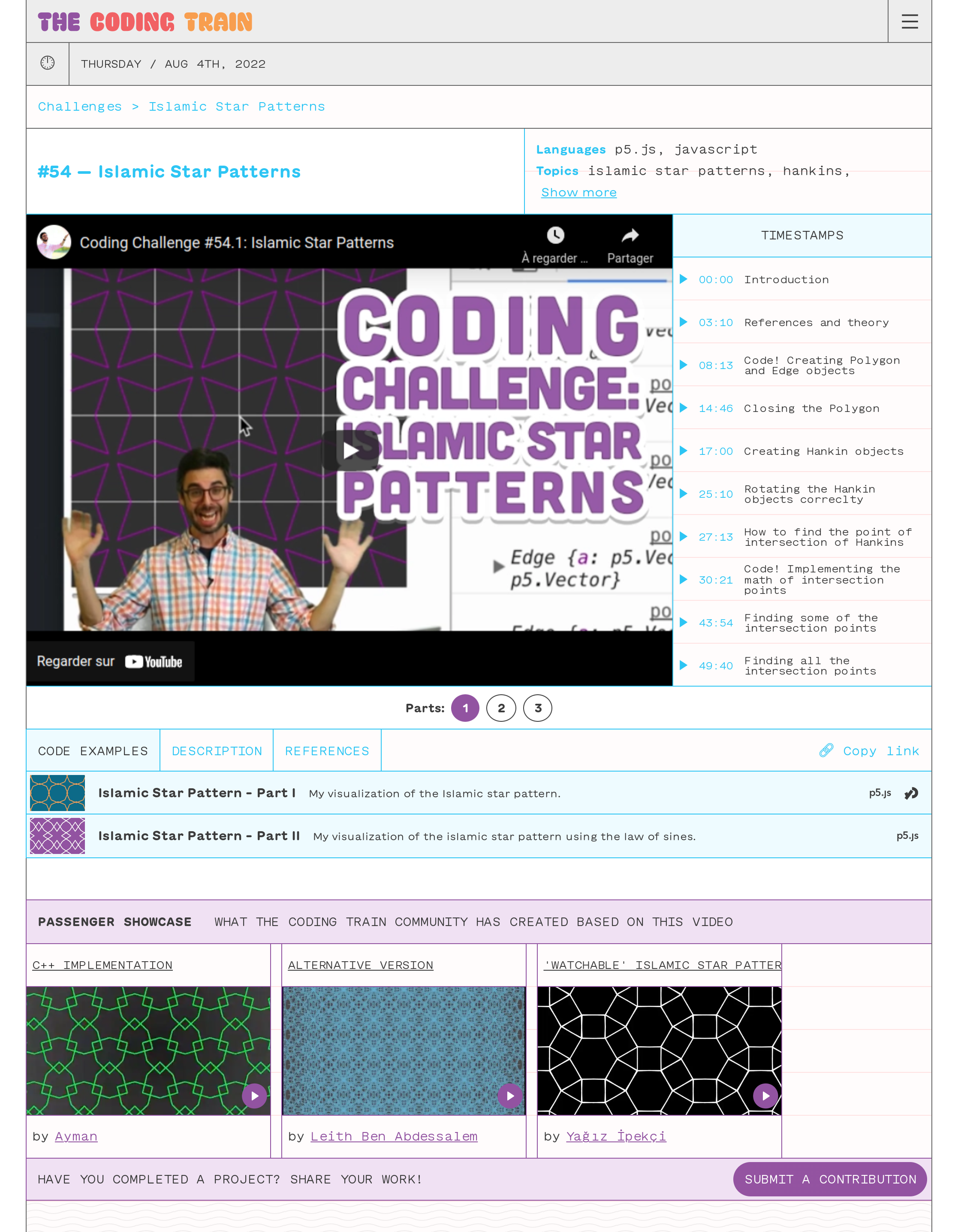 Nicely integrating multi-part coding challenges with minimal changes · Issue #420 · CodingTrain ...