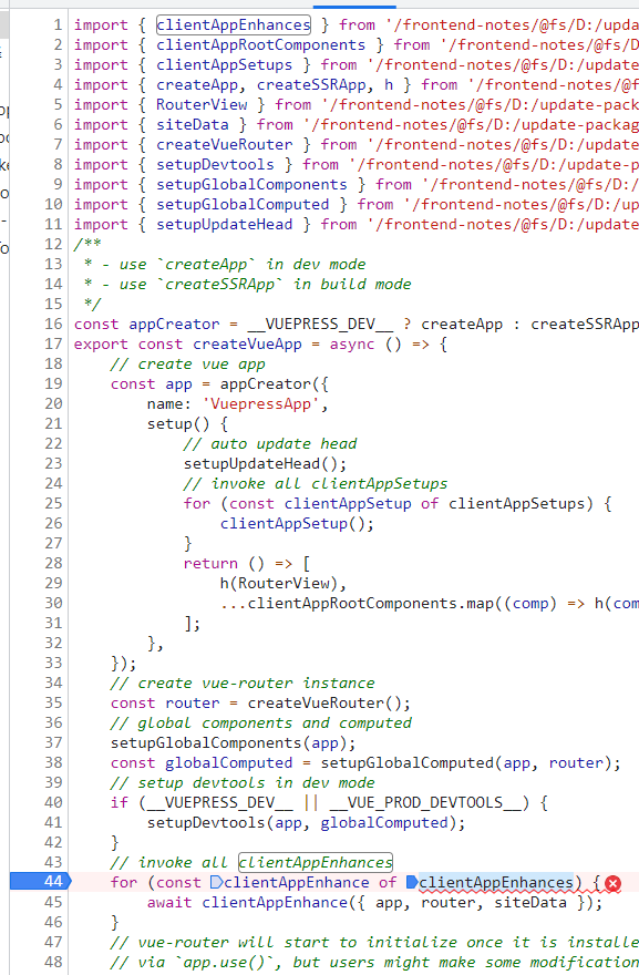 [Bug report]upgrade vuepress@2.0.0-beta.35 get error: Cannot access 'clientAppEnhances' before ...
