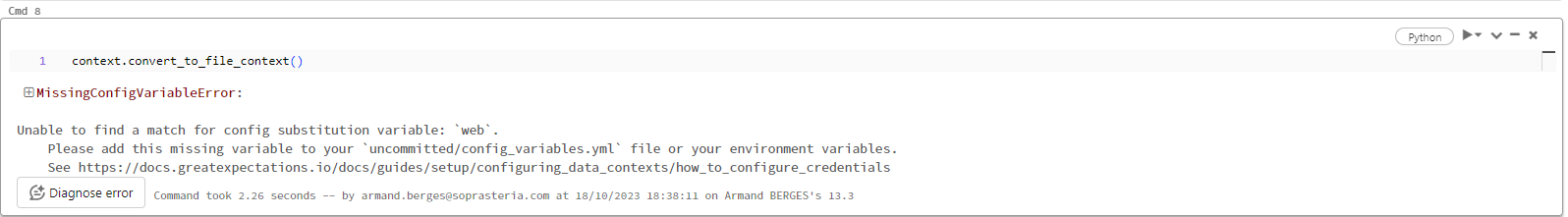 Unable to run context.convert_to_file_context() when using a Data Docs site on \$web container ...