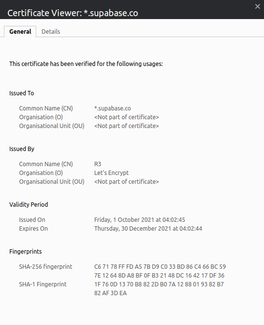 SSL Certificate Expiry · Issue #4807 · supabase/supabase · GitHub