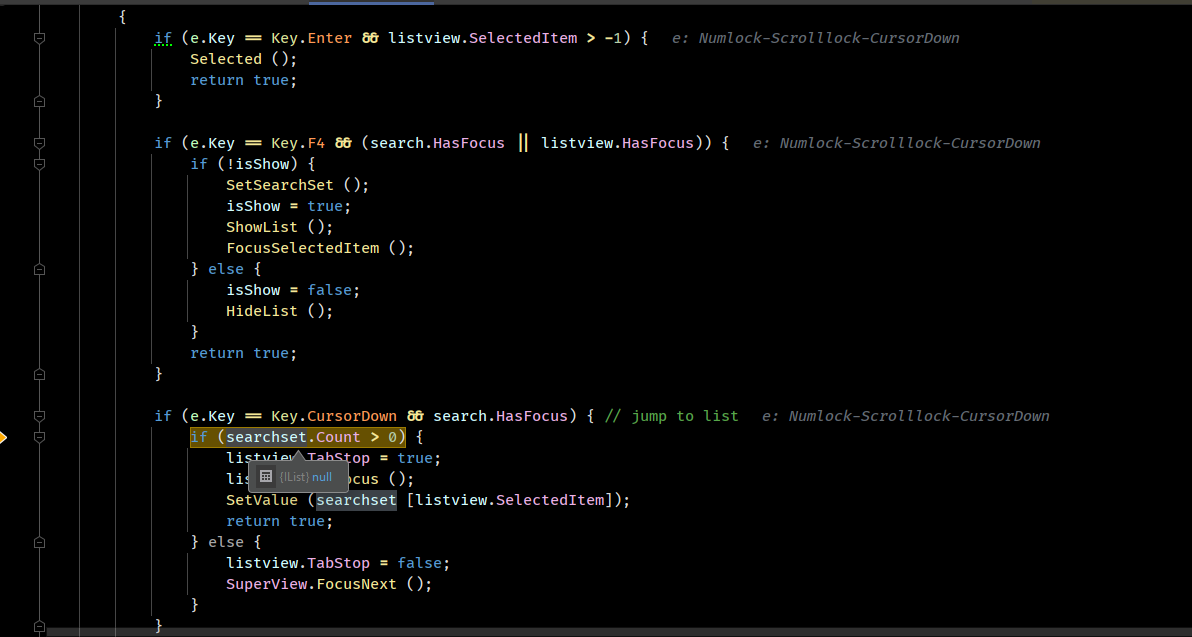 Pressing Cursordownkey Inside Combobox Crashes With Null Ref · Issue 1471 · Gui Csterminalgui 