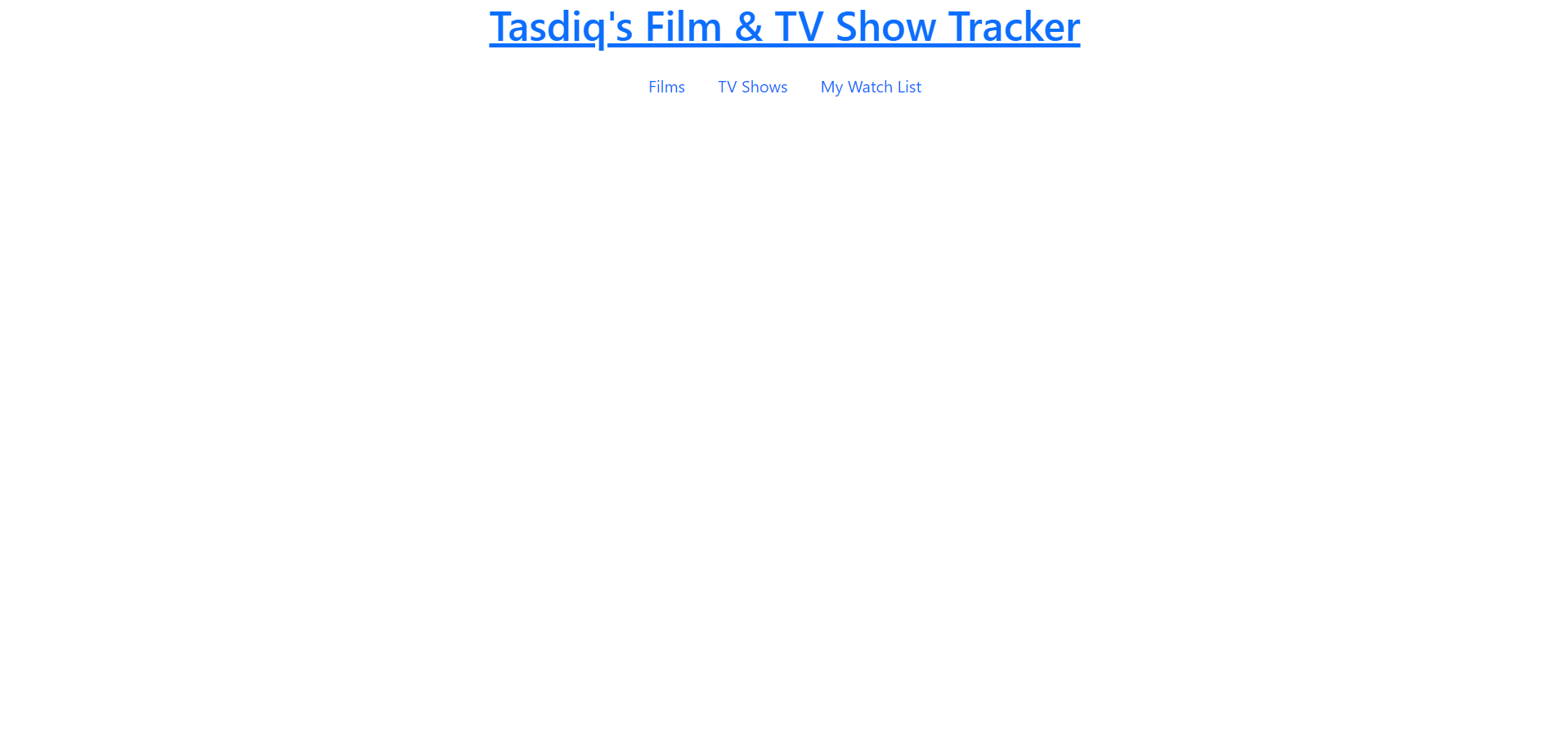 GitHub - Tasdiq-Dewan/Film-TV-Tracker-Project: Film and TV tracking ...